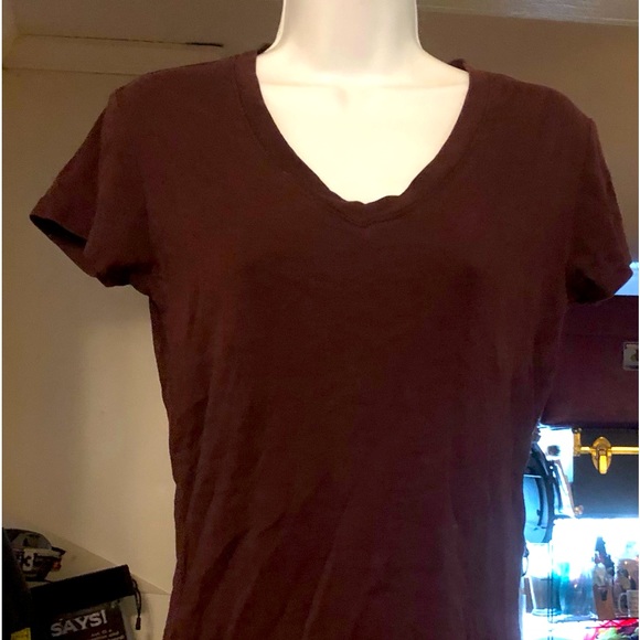 Massimo | Tops | Massimo Off Merlot In Color V Neck Basic Tee | Poshmark